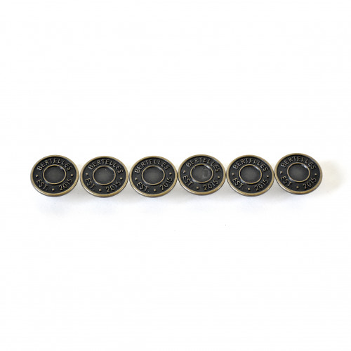 Set of 6 Denim buttons for Superior