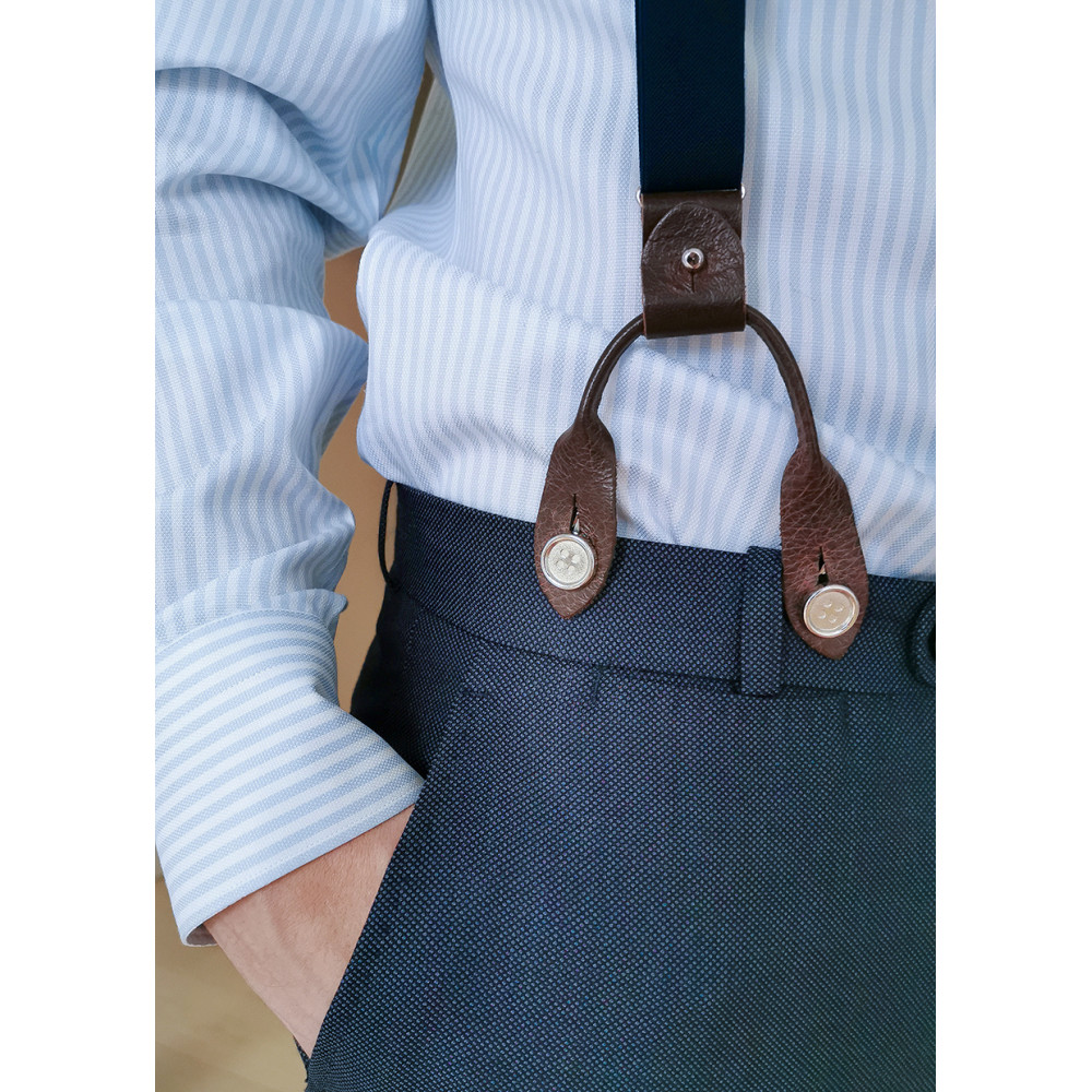 Bretelles homme fines Superior - Bleu marine - Bertelles